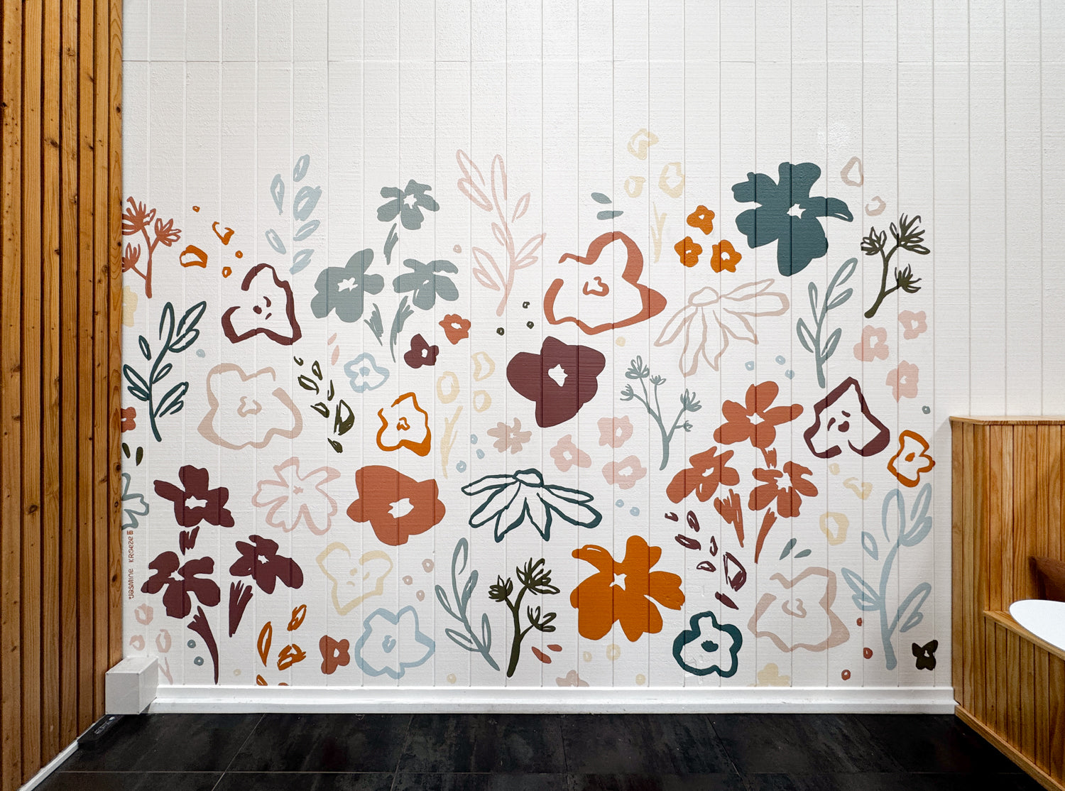 Wildflour Bakery - Floral Mural – Jasmine Kroeze
